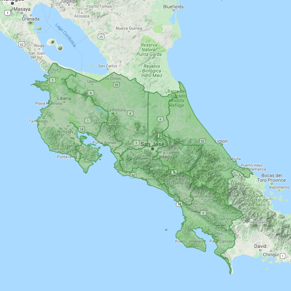 GeoPuzzle - Geographical game of Costa Rica