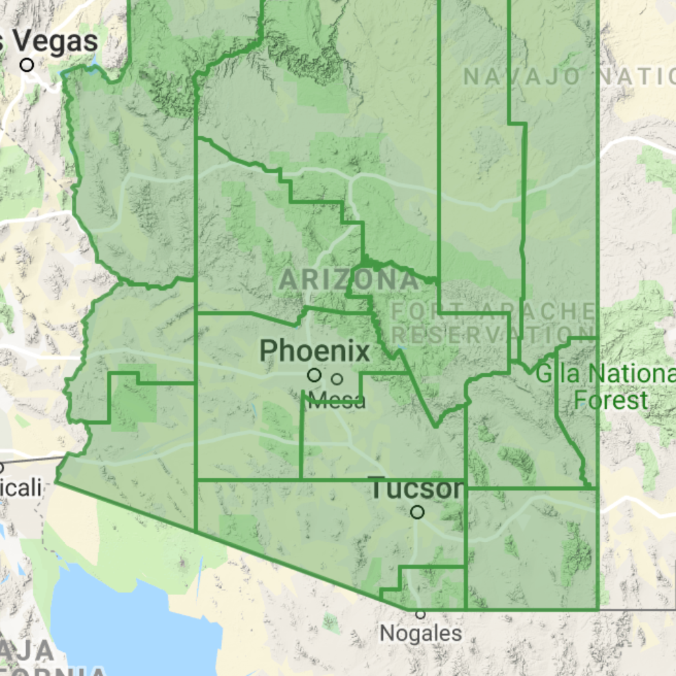 GeoPuzzle - Geographical game of Arizona