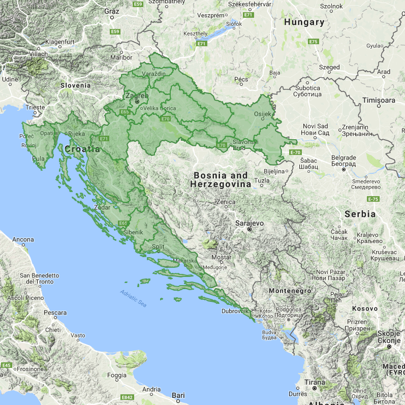 GeoPuzzle - Geographical game of Croatia