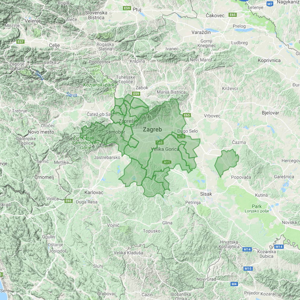 GeoPuzzle - Geographical game of Zagreb County (Zagreb), Croatia