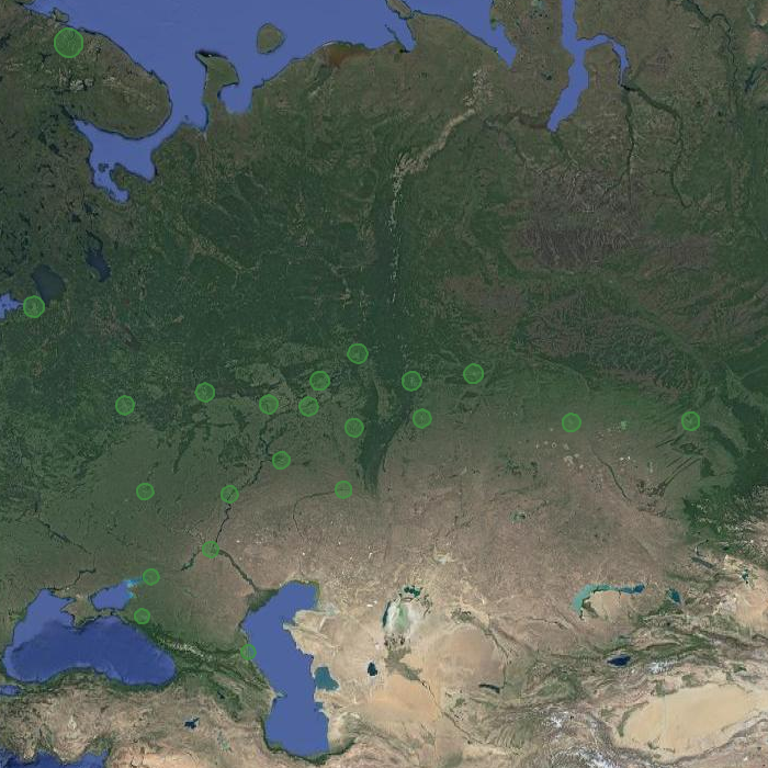 GeoPuzzle - Geographical game of Russia cities (easy)
