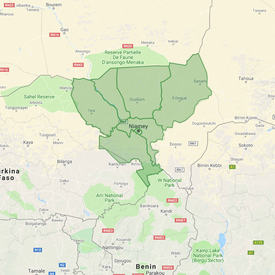GeoPuzzle - Geographical game of Tillabéri Region (Niamey), Niger