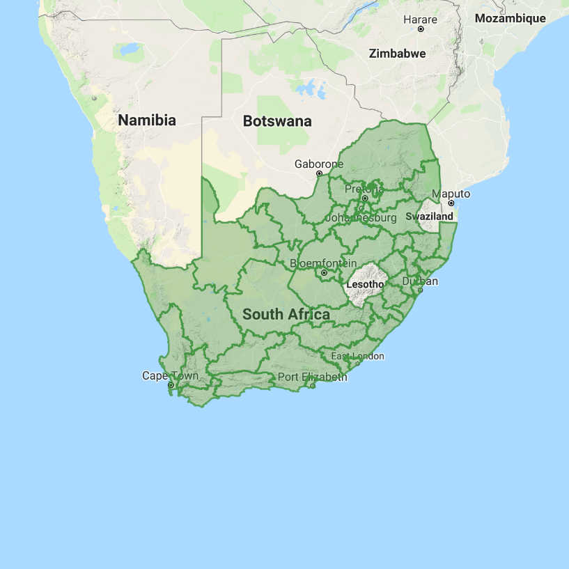 GeoPuzzle - Geographical game of South Africa municipalities