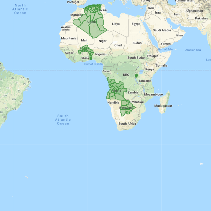 GeoPuzzle - Geographical game of African Provinces A and B