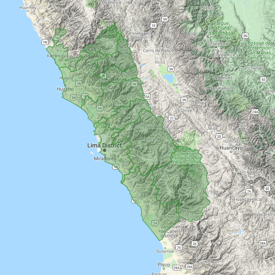 GeoPuzzle - Geographical game of Lima Region (Lima), Peru